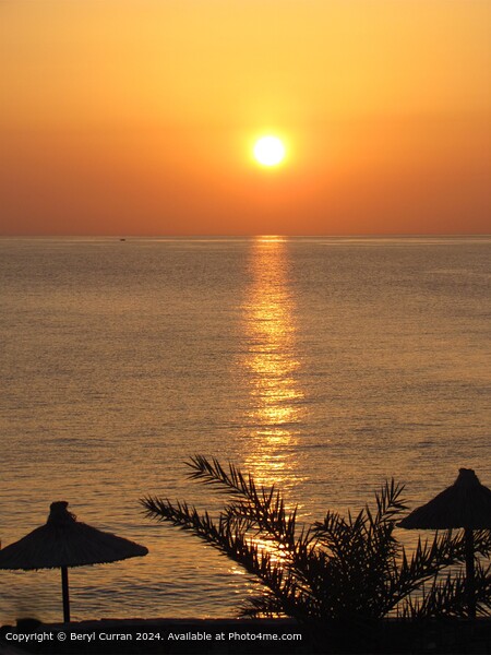 Golden Aegean Sunrise Crete Picture Canvas Wall Art in Colour by Beryl ...